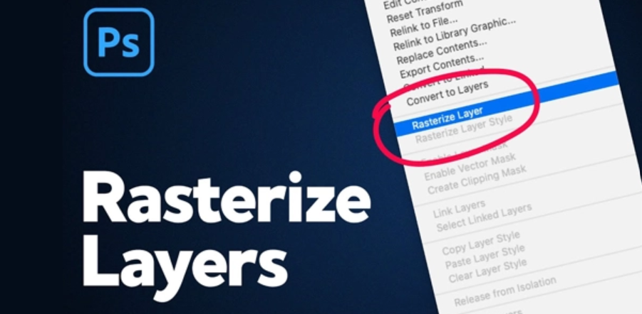 All about Rasterize Layer & how to work "lightning fast" in Photoshop